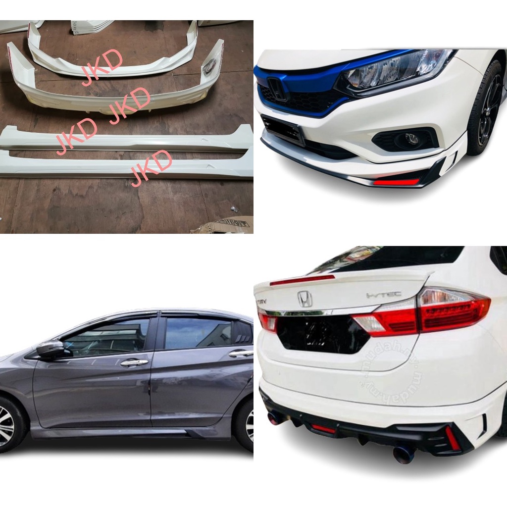 HONDA CITY 2017-2019 GM6 DRIVE 68 STYLE FULLSET BODYKIT SKIRT LIP CAR BODYKIT FULL SET BODYKIT ...