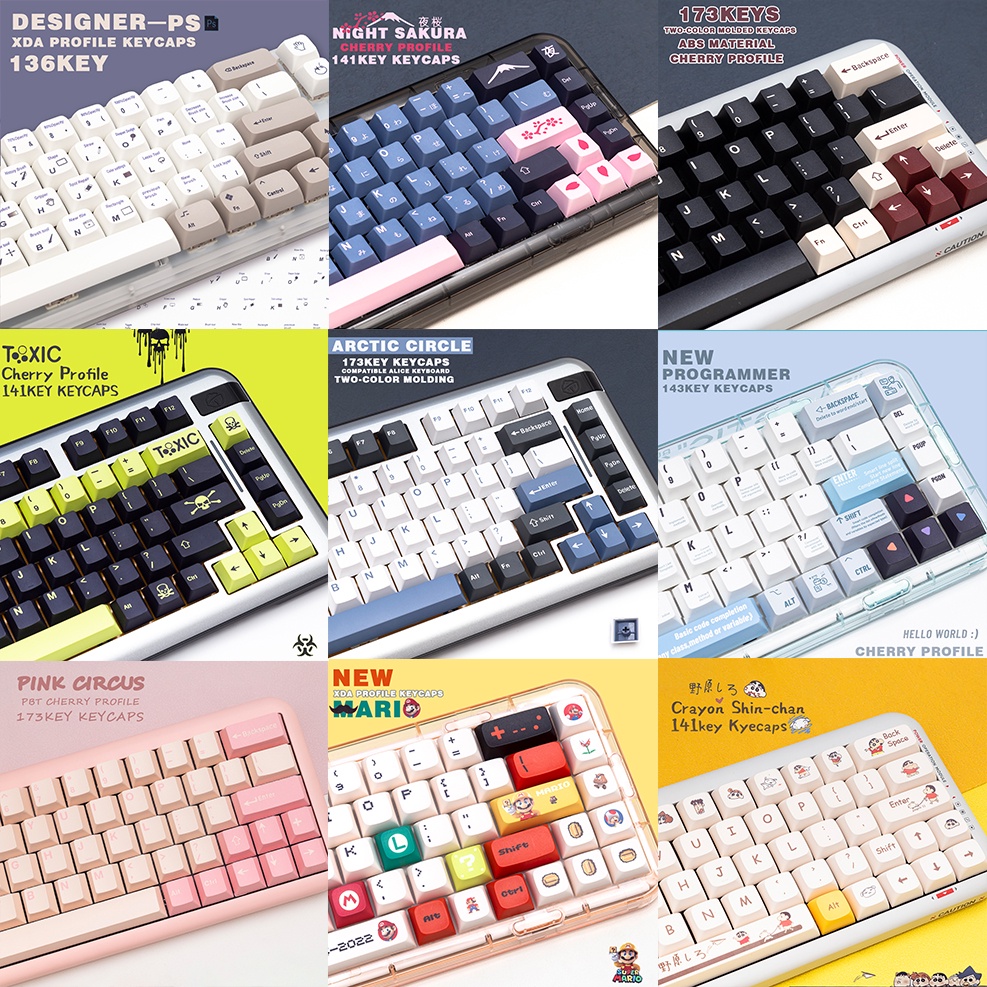 PBT Mechanical Keyboard Keycaps XDA/MDA/Cherry Profile Compatible ...