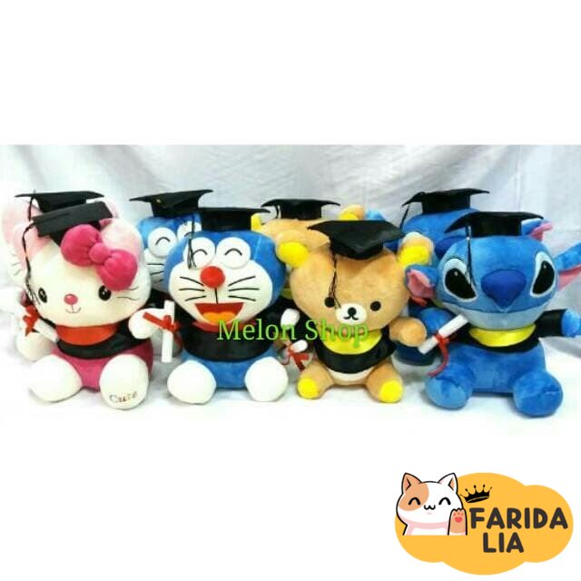 Hello Kitty Rilakuma Doraemon Stitch Graduation Toga Doll - Stitch ...