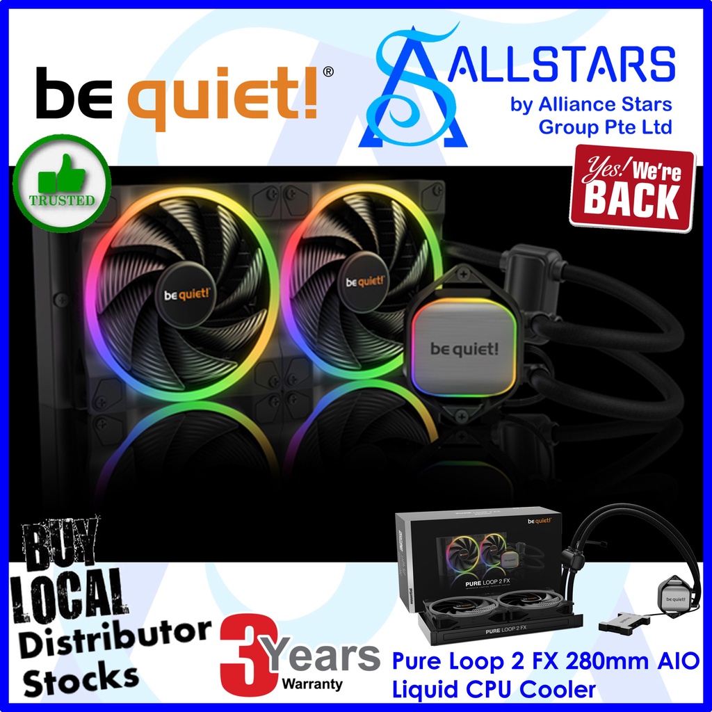 be quiet! Pure Loop 2 FX 280mm Closed Loop AIO Liquid Cooler (BQT-BW014) (Warranty 3years with ...