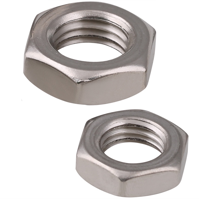 304/316 Stainless Steel Hex Thin Nut M3M4M5M6M8M10M12 Fine Thread Flat ...