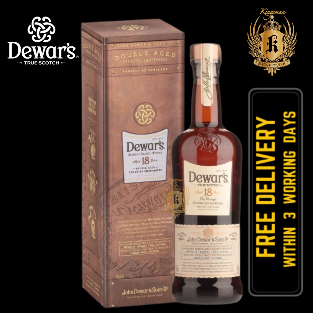 Dewar's 18 Years Blended Scotch Whisky 750ml (with Box) | Shopee Singapore