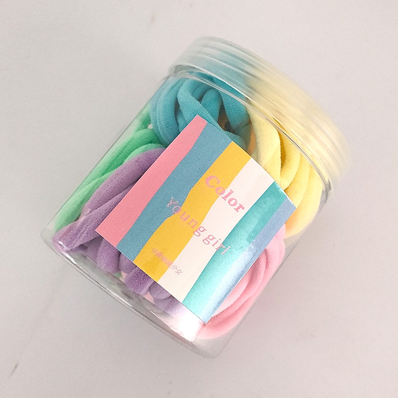 Girl Gradient Color Seamless Hair Rope Colorful Hair Ring High Elastic ...
