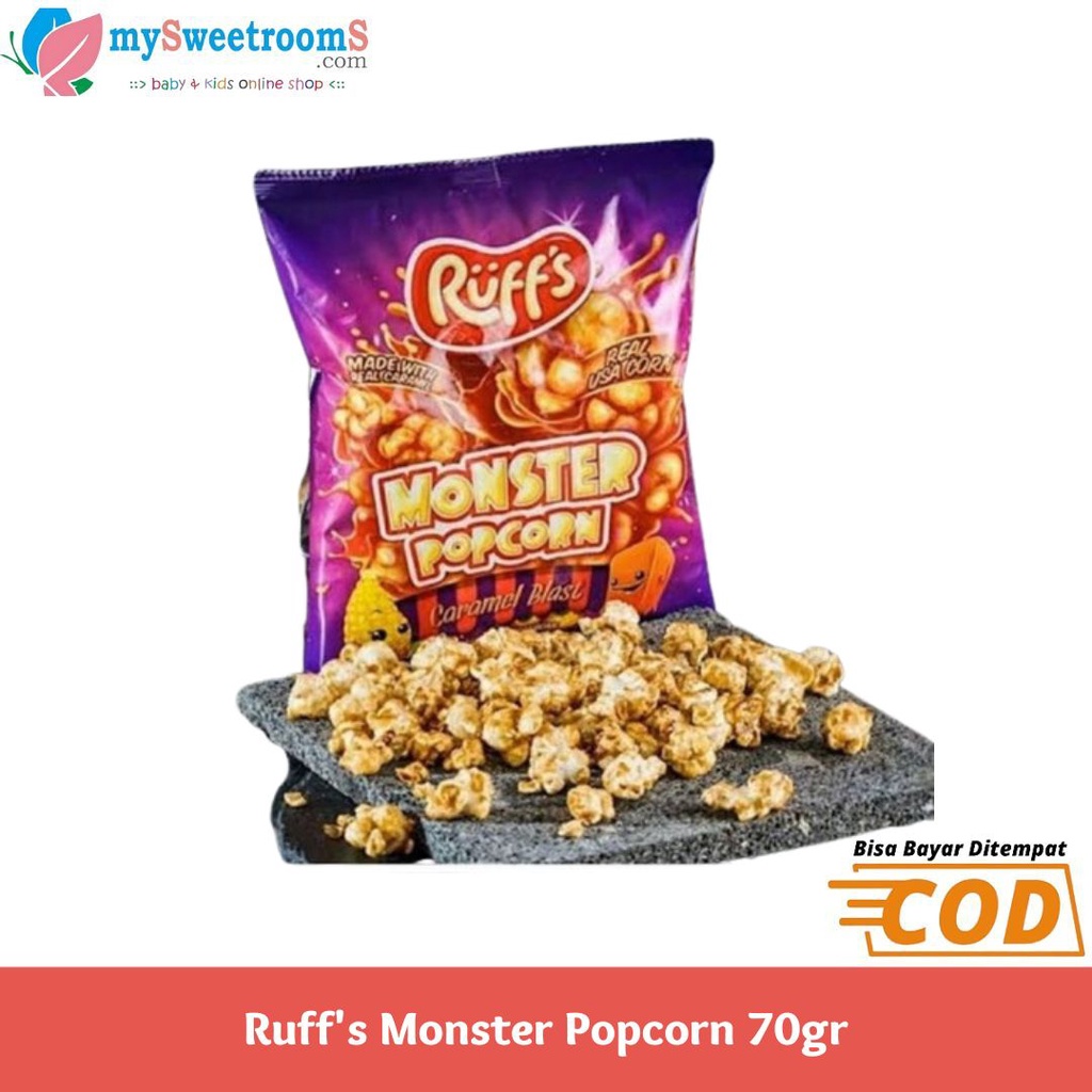 Ruffs MONSTER Popcorn Caramel Blast 70gr / Ruff's Popcorn / snack Halal ...