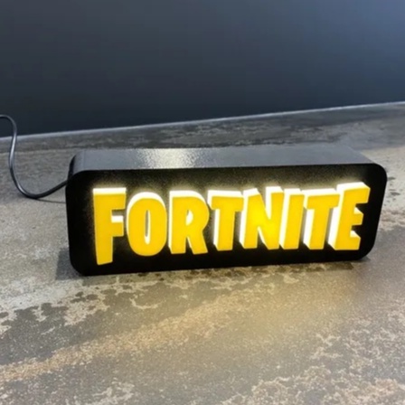 FORTNITE Logo USB LED Lamp (3D Printed) | Shopee Singapore