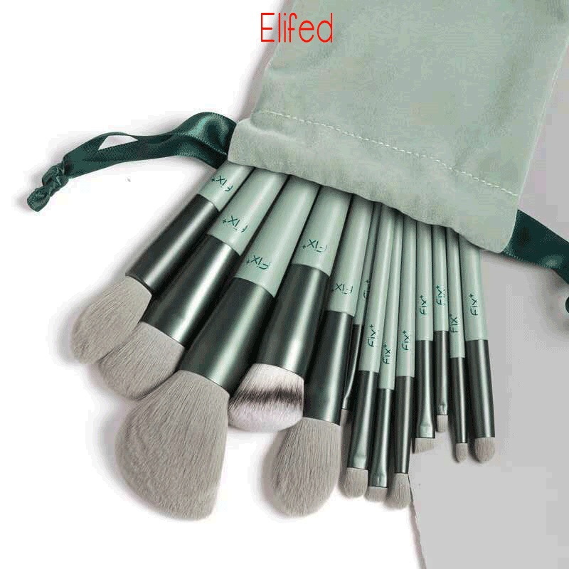 Make Up Brush 13 PCS FREE POUCH Brush Make Up Kecantikan 13 Set Bulu ...