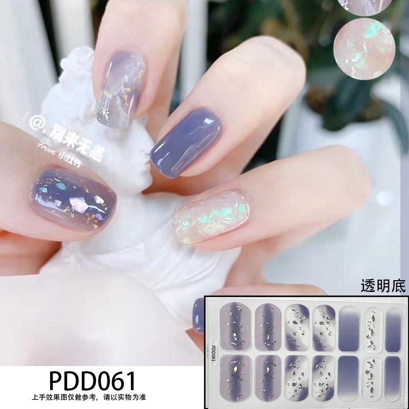 Japanese Ins Hot Stamping Cute Cartoon Waterproof Nail Stickers ...