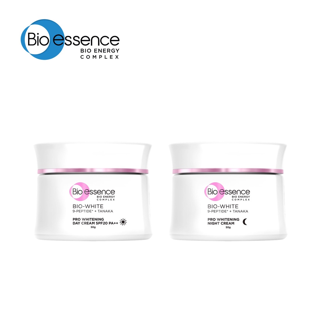 BIO ESSENCE Bio-White Pro Whitening Night Cream 50 + Day Cream SPF20 PA ...