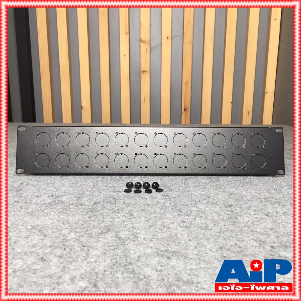 NPE XLR PANEL 2U 24ch RACK Mounting Plate Equipment Assembly 2U Cover ...