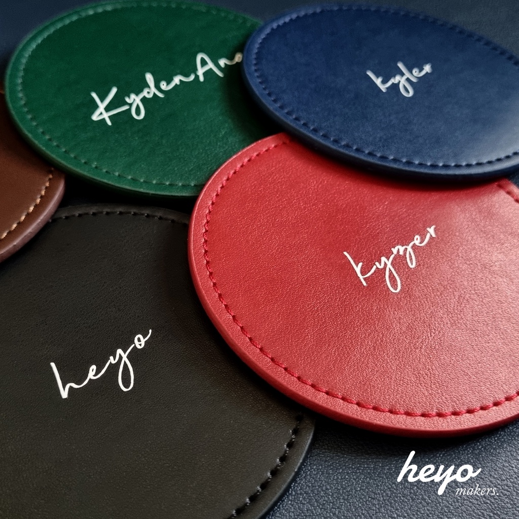 Personalised Leather Coaster | Customised Coaster W Name | Personalised ...