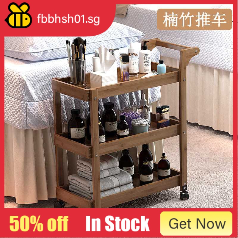 Beauty Salon Trolley Rack Floor Kitchen Mobile Snacks Bathroom Multi ...