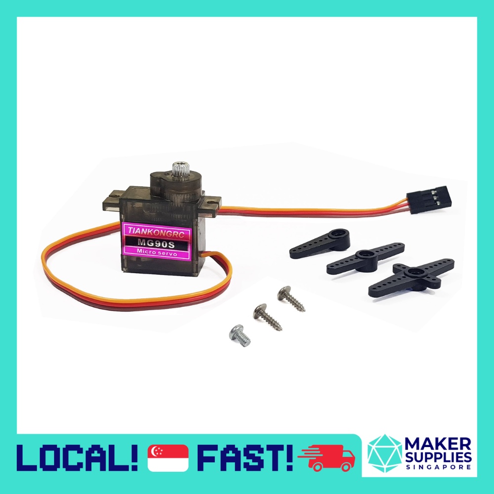 MG90S Servo Motor (With Servo Arms and Screws) 180 degrees Micro Servo ...