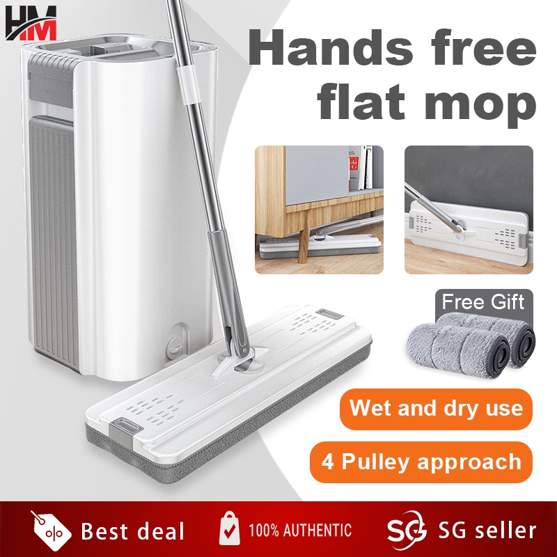 Cleaning Mops Free Hand Mop With Bucket Drop Shipping Floors Squeeze ...