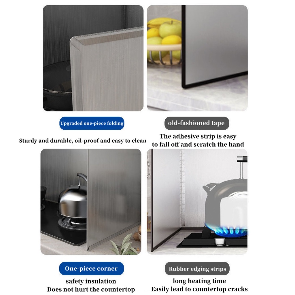 (SG STOCK)304 stainless steel oil baffle cooker kitchen high ...