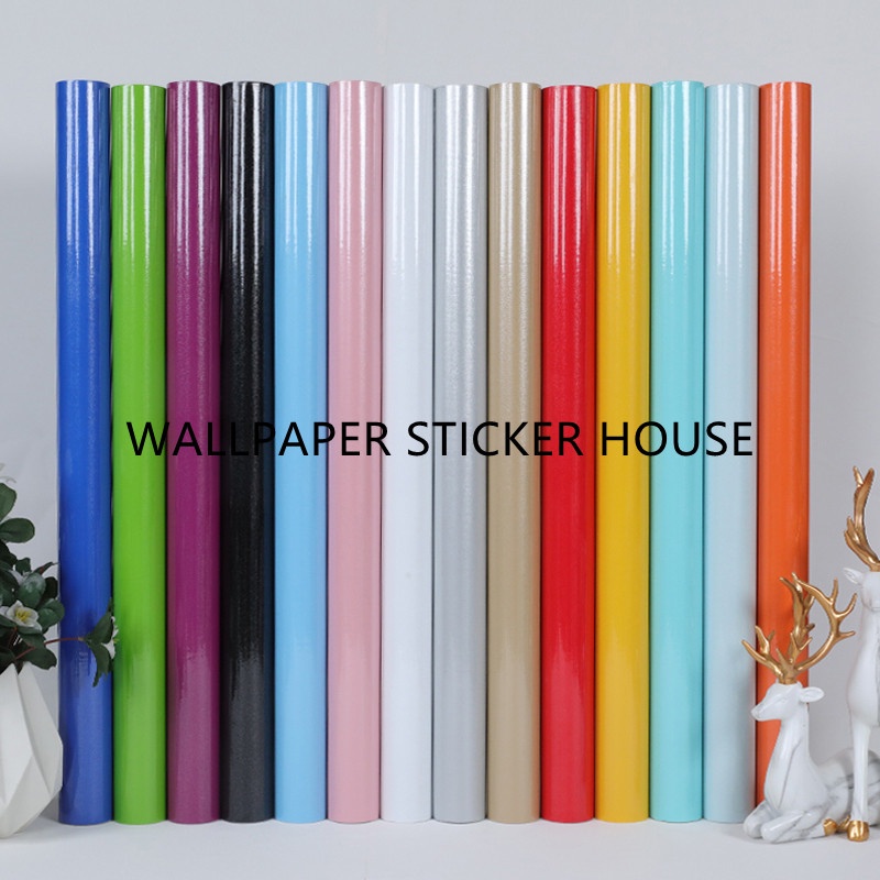 60cm*500cm Self-Adhesive Glossy Shining Colour Waterproof Kitchen ...