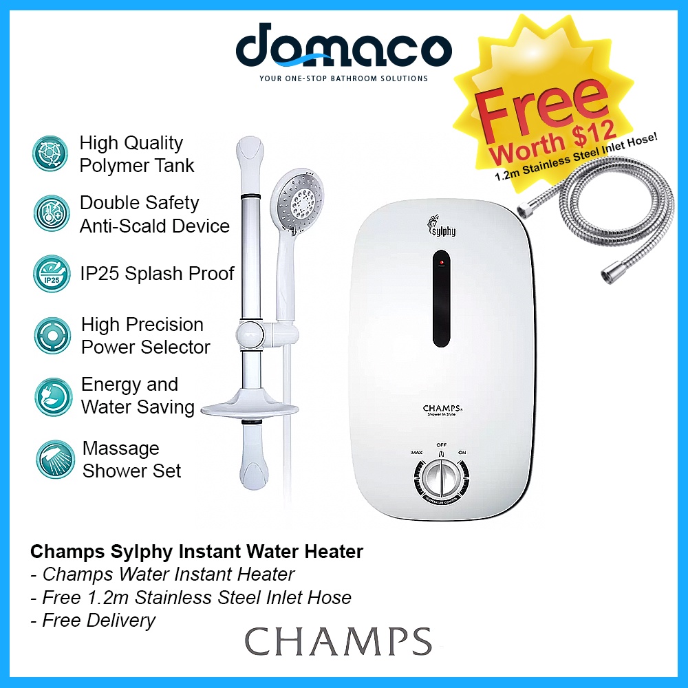 [PRE ORDER] Champs Sylphy Instant Water Heater | Shopee Singapore