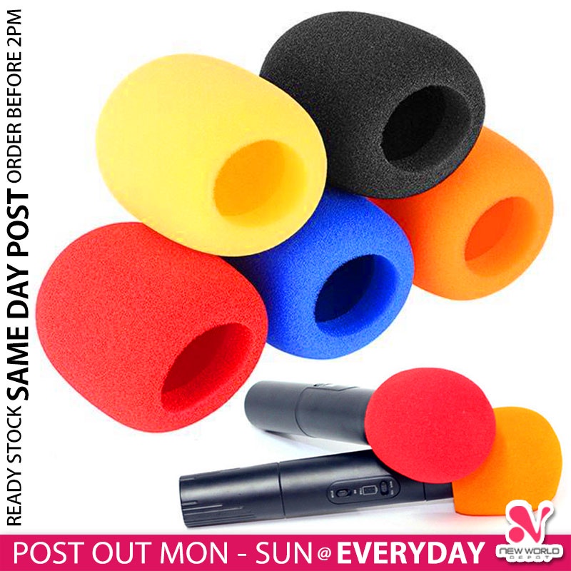 NOISE CANCELLATION 》 Anti Wind Sound Protective Mic Sponge Foam Cover ...