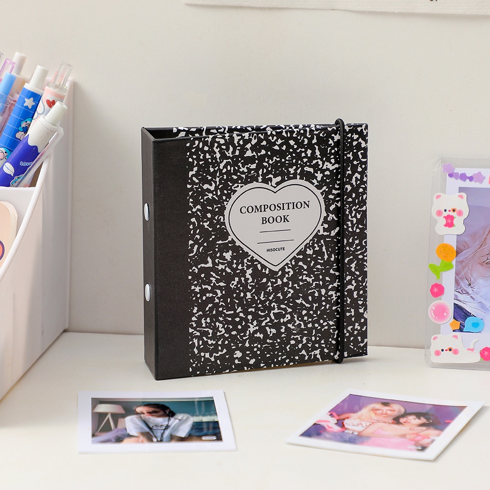 Korean Photocard Binder 3-Ring Black Composition Binder Photocard Album | Shopee Singapore