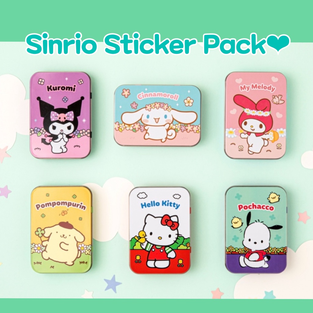♥from KOREA♥ Sanrio, Character Sticker with a Tin Case / Hello Kitty ...