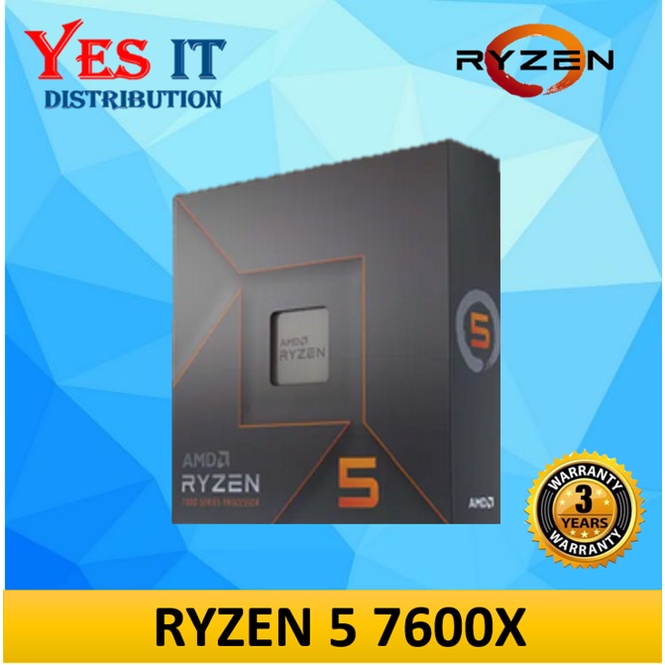 AMD Ryzen 5 7600X 4.7GHz / 5 7600 3.8GHz AM5 Desktop CPU Processor ...