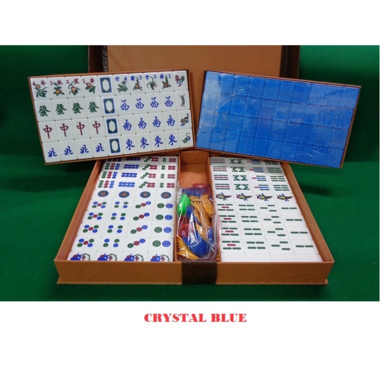 37mm A1 Size Crystal Acrylic Mahjong Set 160 Tiles (A1 Size 37mm /A2 ...