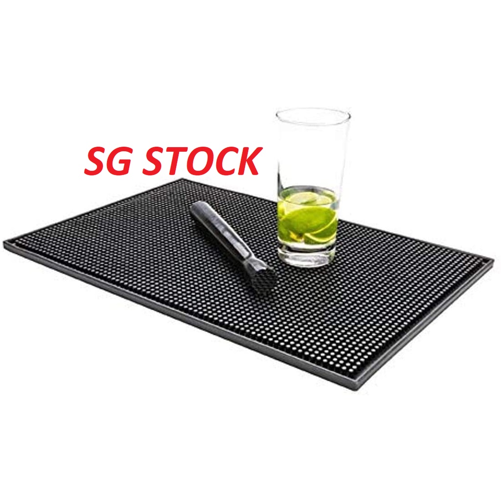 (SG STOCK) Anti Slip Mat Service Bar Spill Mat Non-Slip Coffee Mat ...