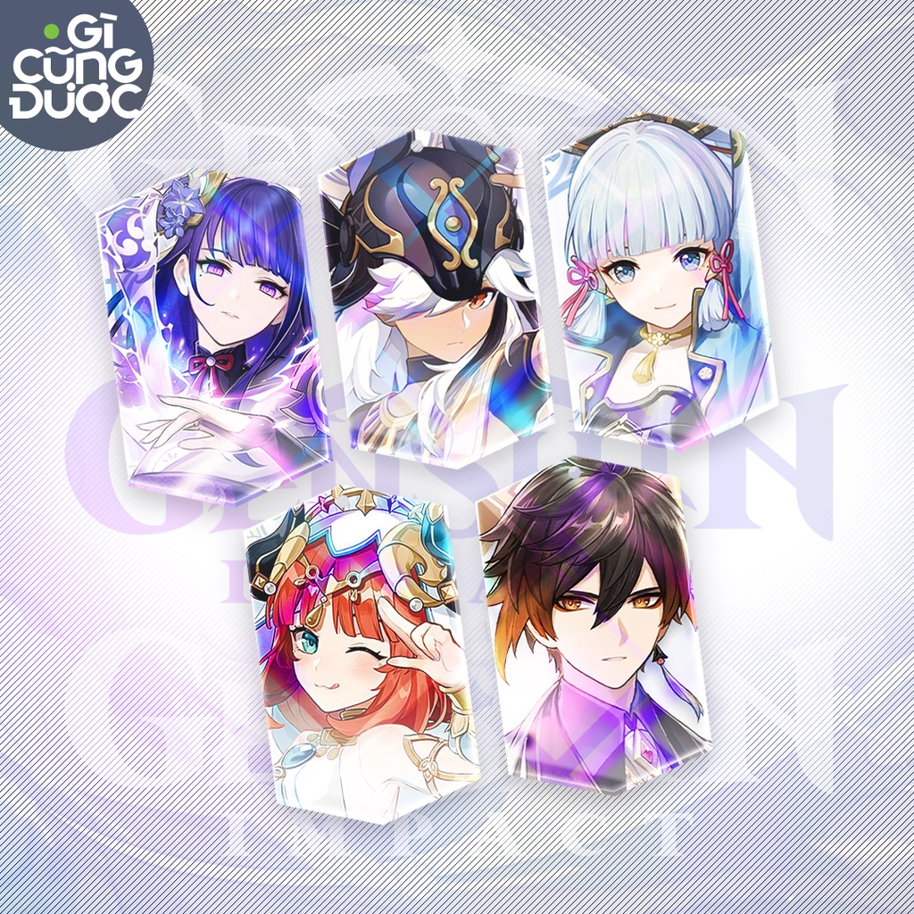 Hologram Genshin Impact Cyno Nilou Raiden Zhongli Keychain Collection ...