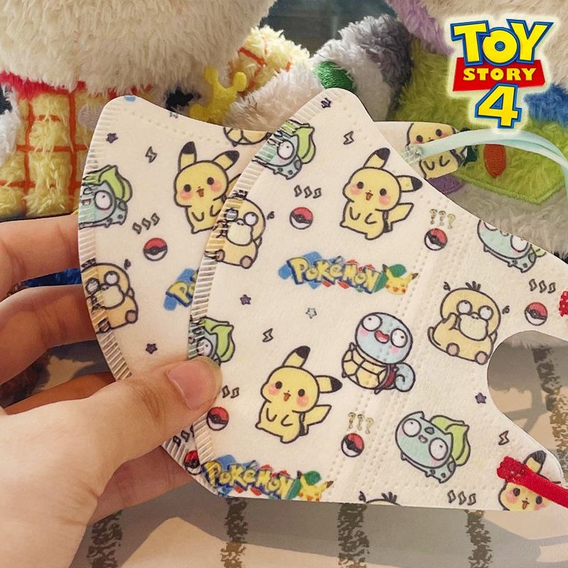 50pcs Kid Pikachu Mask Cartoon Psyduck 3D Solid Mask | Shopee Singapore