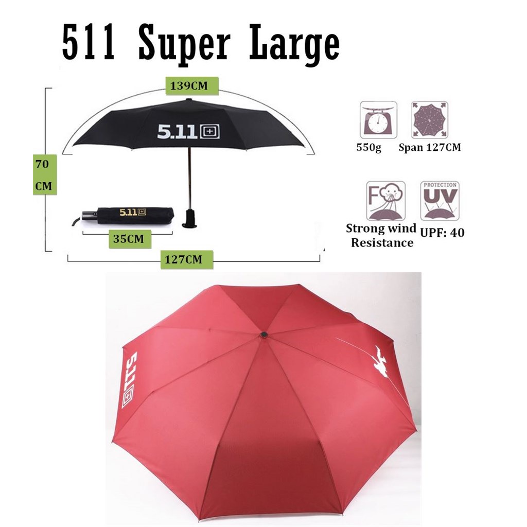 Automatic Super Large Umbrella With Anti-UV Black Coating | Shopee ...