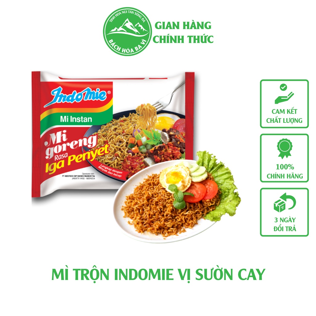 Indomie Mi Goreng Rasa Iga Penyet dry fried noodles rib flavor 80g pack ...