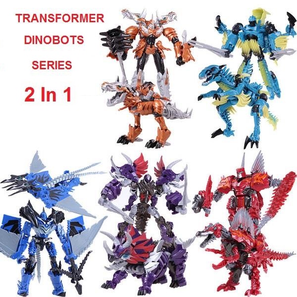 Transformer Robots Series Grimlock Slash Strafe Slug Dinasor Dinobots ...