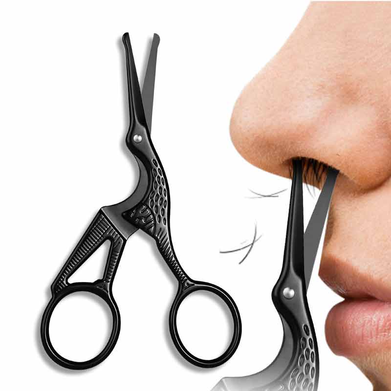Safe Nose Hair Remover Scissor Trimmer Steel Mini Portable eyebrow ...