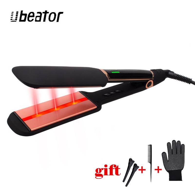 Ubeator Hottest Hair Straightening Iron Ceramic Infrared Flat Iron Pro ...