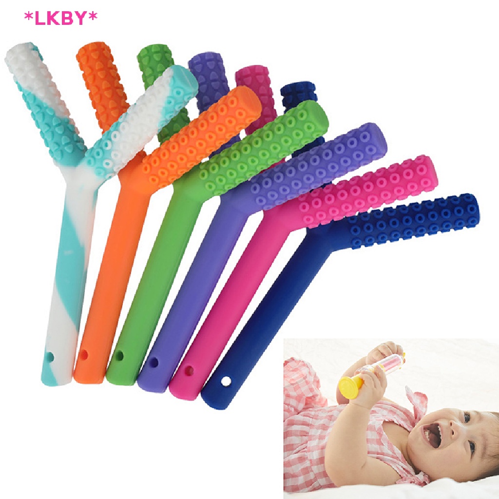 Luckybabys> Kids Chewing Tube Y-Shape Chewy Teether Baby Oral Motor ...