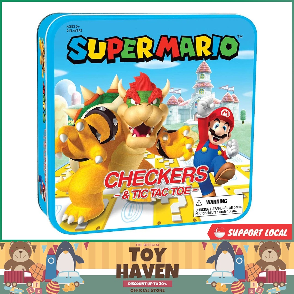 [sgstock] USAOPOLY Super Mario Checkers & Tic-Tac-Toe Collector's Game ...