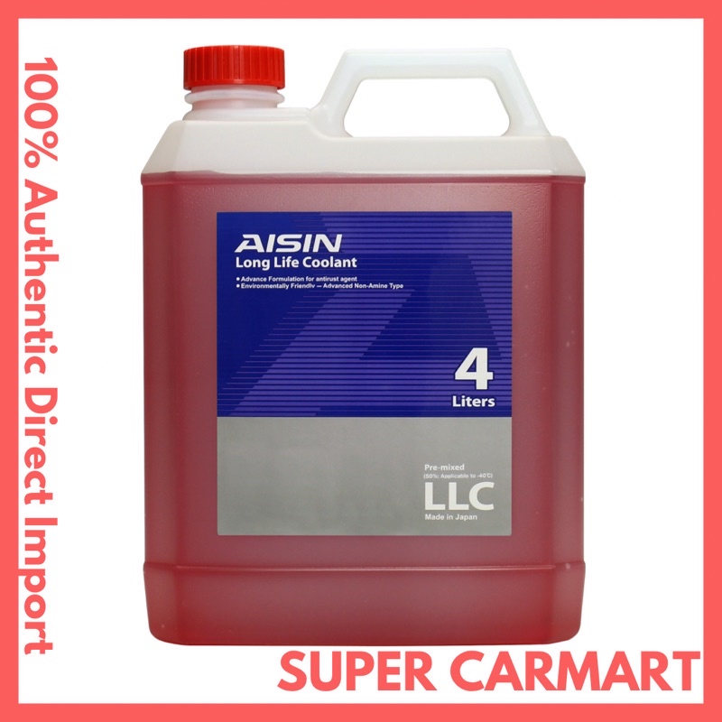 AISIN Long Life Coolant Glycol 20% Pre-Mixed Tropical Spec. Red 4Litre ...