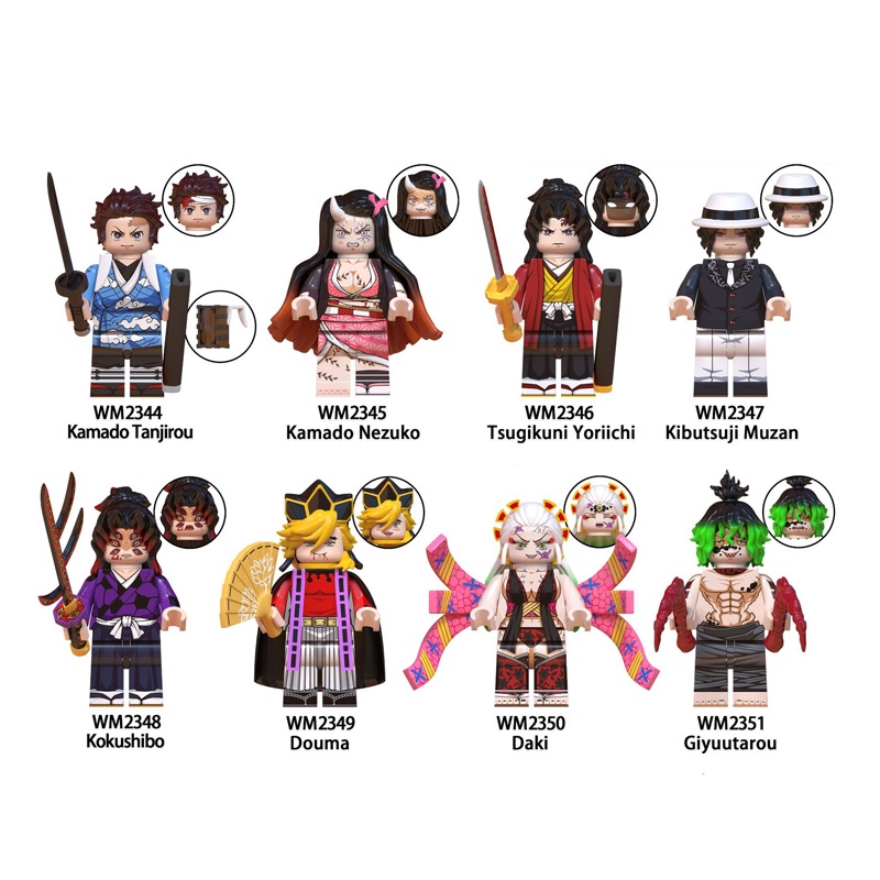Kamado Tanjirou Minifigures Nezuko Slayer Building Blocks Toys Child ...