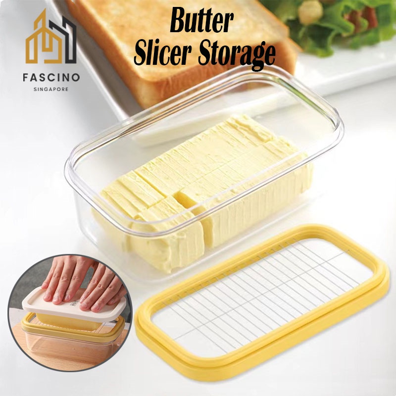 【SG】200g 450g Butter Box Storage Container with Cutter Slicer Covered ...