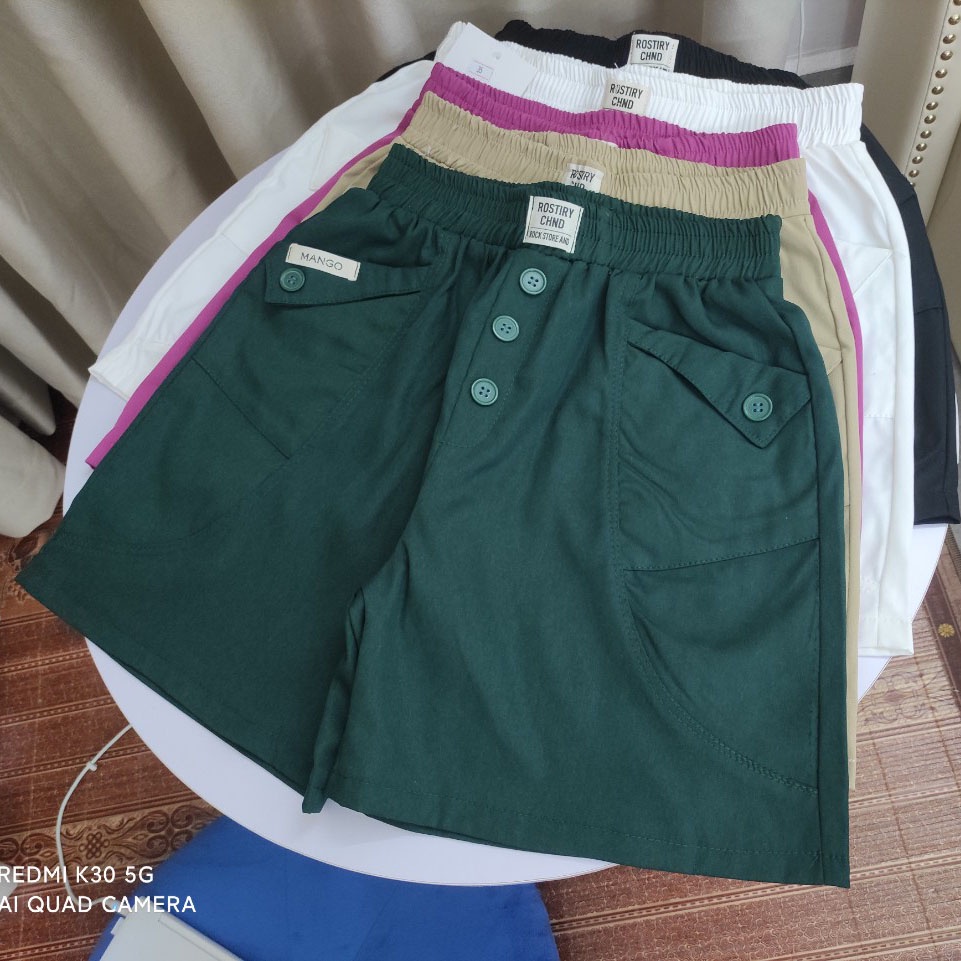 Beautiful 4-Way Elastic Khaki Women'S Shorts Big Size 75KG | Shopee ...
