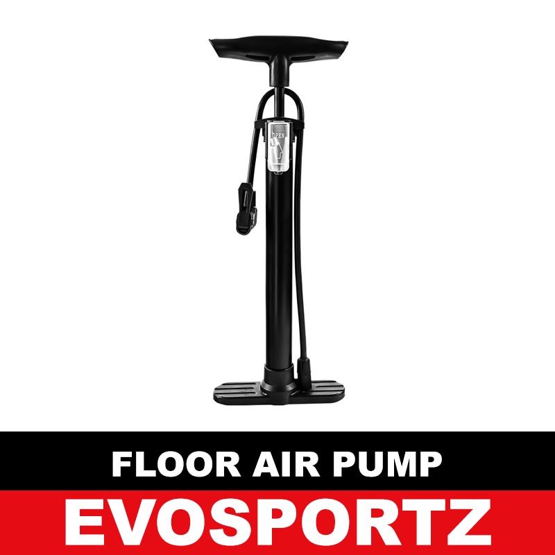 EvoSportz Floor Air Pump | Bicycle Air Pump | Shopee Singapore