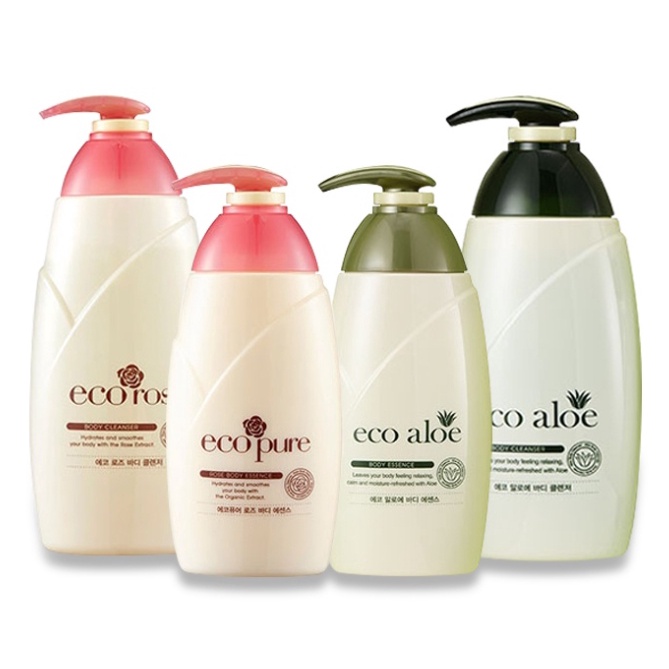 [Rosee eco aloe] Rose & Aloe Booy Cleanser/Essence 4 types | Shopee ...