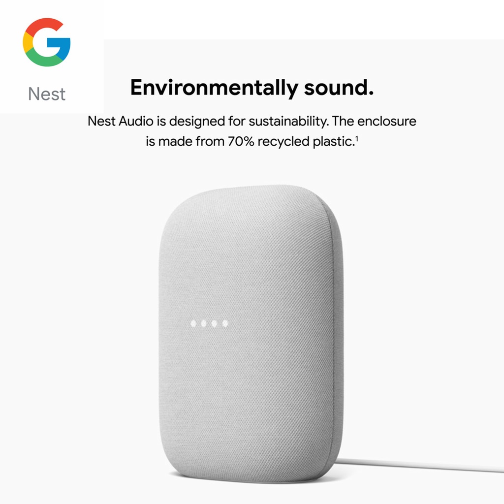 Google Nest Audio Smart Home Speaker / Google Voice Assistant / Stereo ...