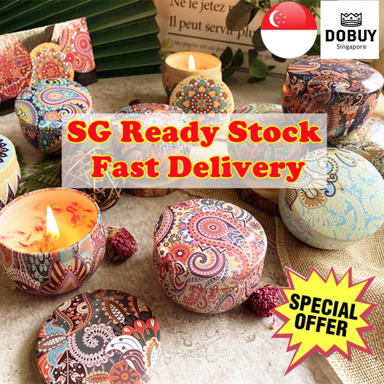 🔥SG LOCAL STOCK 🔥2.2OZ Soy Wax Dried Flower Scented Candle Wedding Gift ...