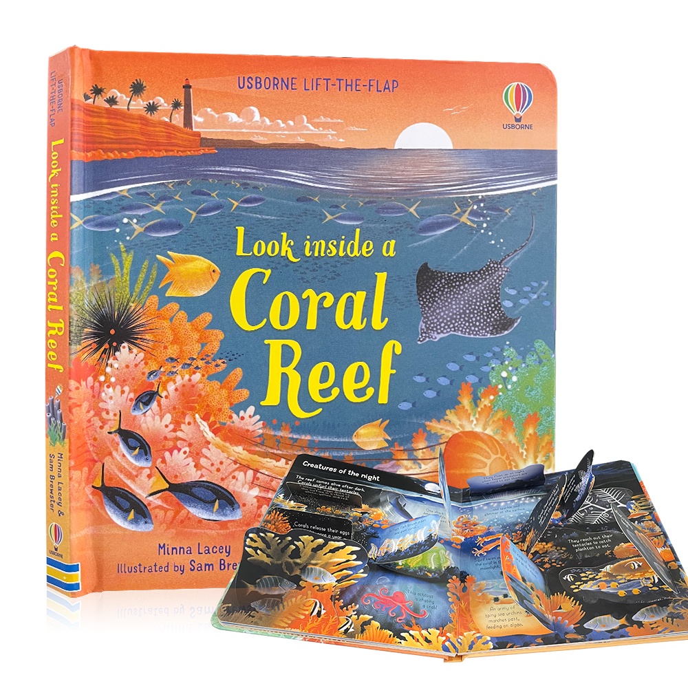 Usborne Look Inside A Coral Reef Educational Picture Cardboard Books ...