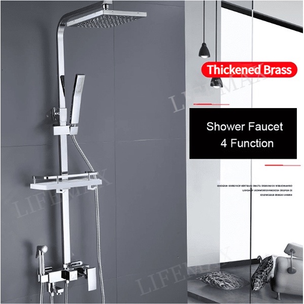 [SG]Stainless Silver Series Rain Shower Set Bathroom Home RainFall ...