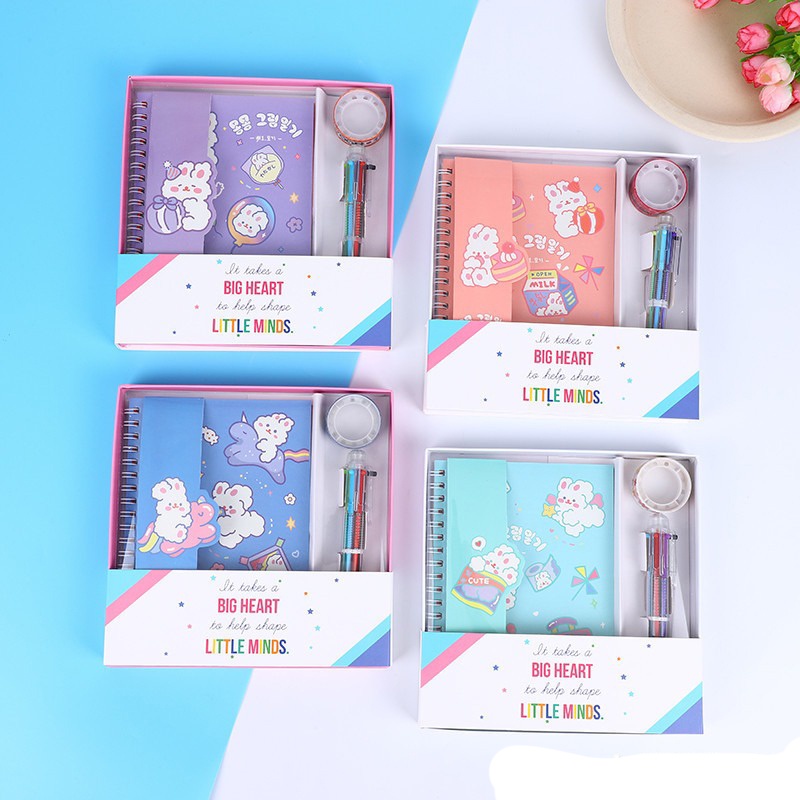 Notebook Gift Set with Pen & Tape Cute Notebook Notepad Kids Goodie Bag ...