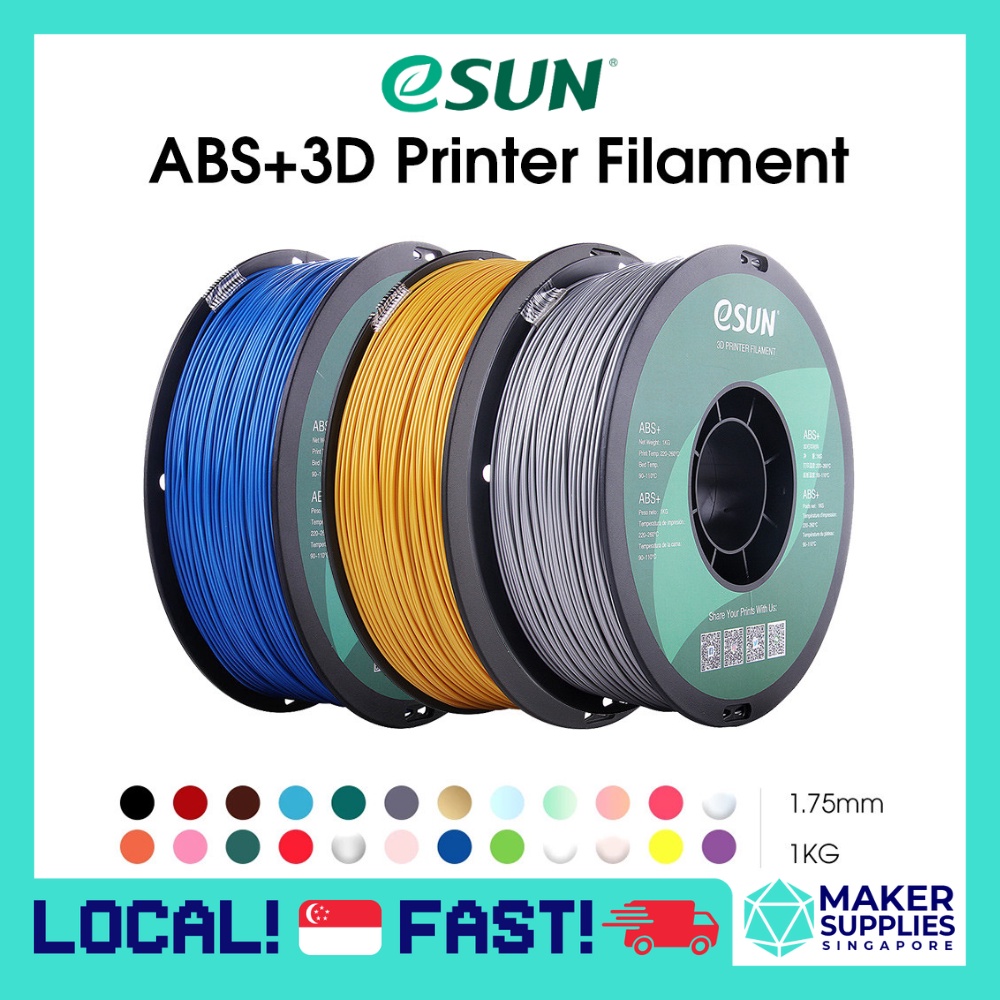 eSun ABS+ 1.75mm 1KG 3D Printer Filament ABS Printing Material FDM ...