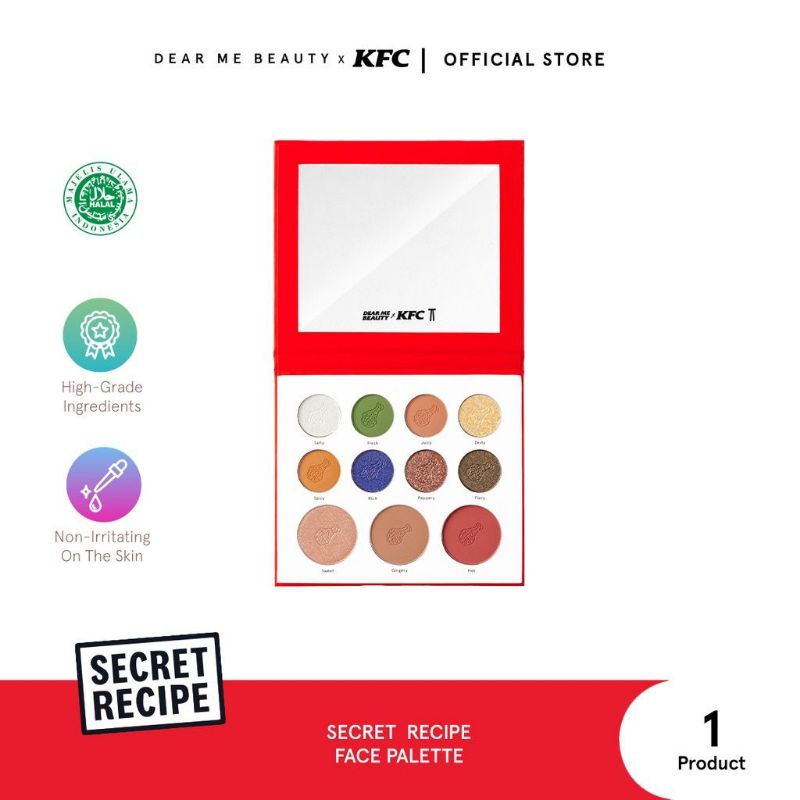 Dear ME BEAUTY KFC SECRET RECIPE FACE PALETTE LIMITED EDITION 16GR ...