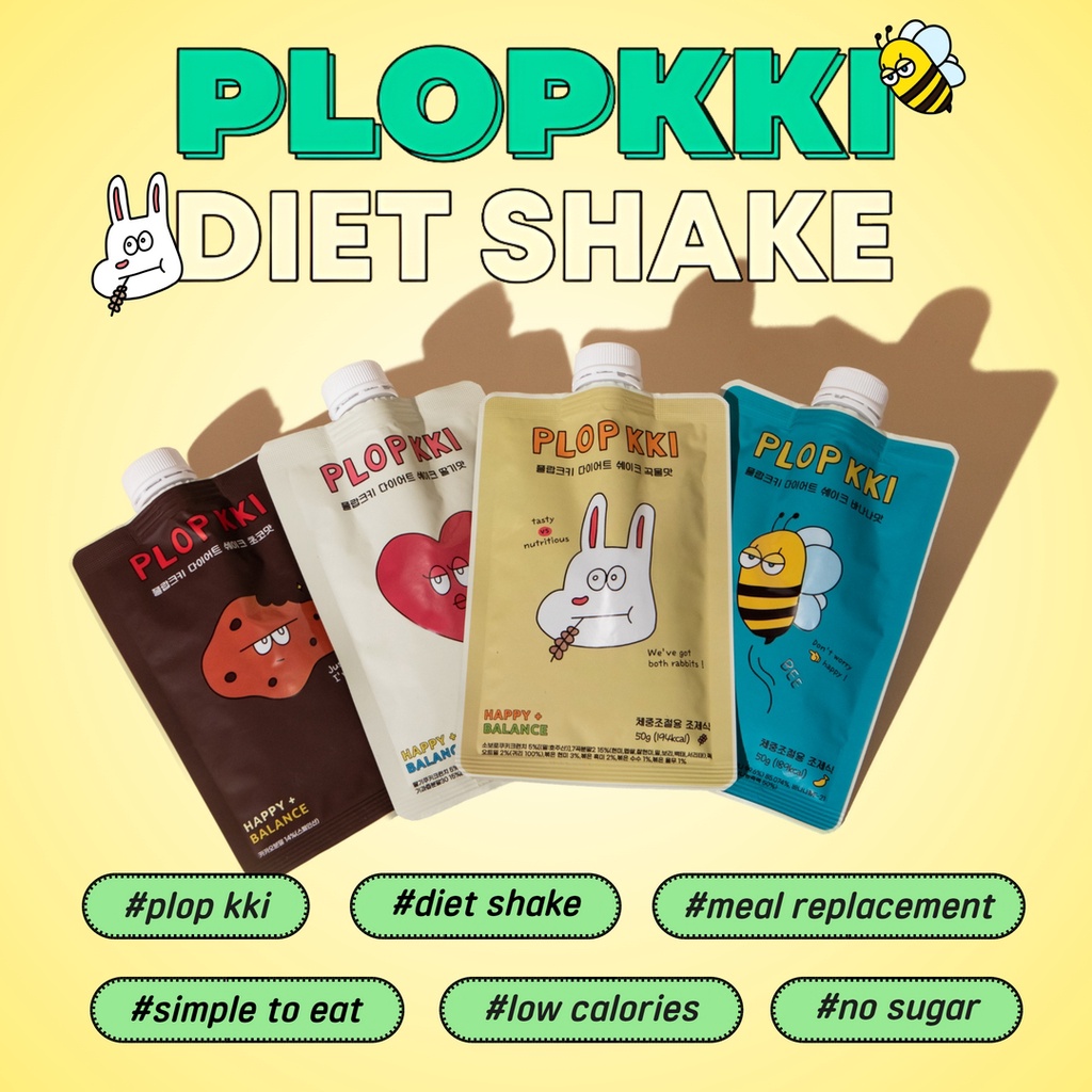 [PLOPKKI] diet shake 1BOX(5ea) 50g meal replacement shakes for weight loss (grain, banana, cacao ...