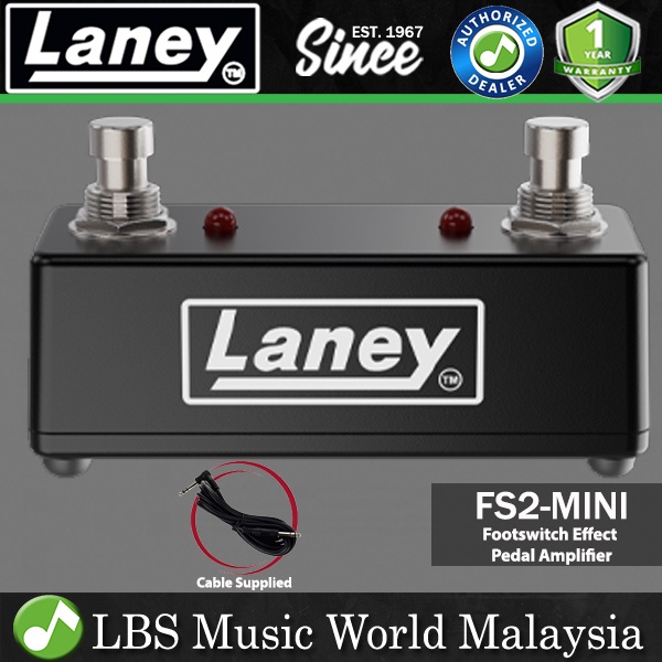 Laney FS2-MINI Amp Footswitch Effect Pedal Amplifier With LED Status ...